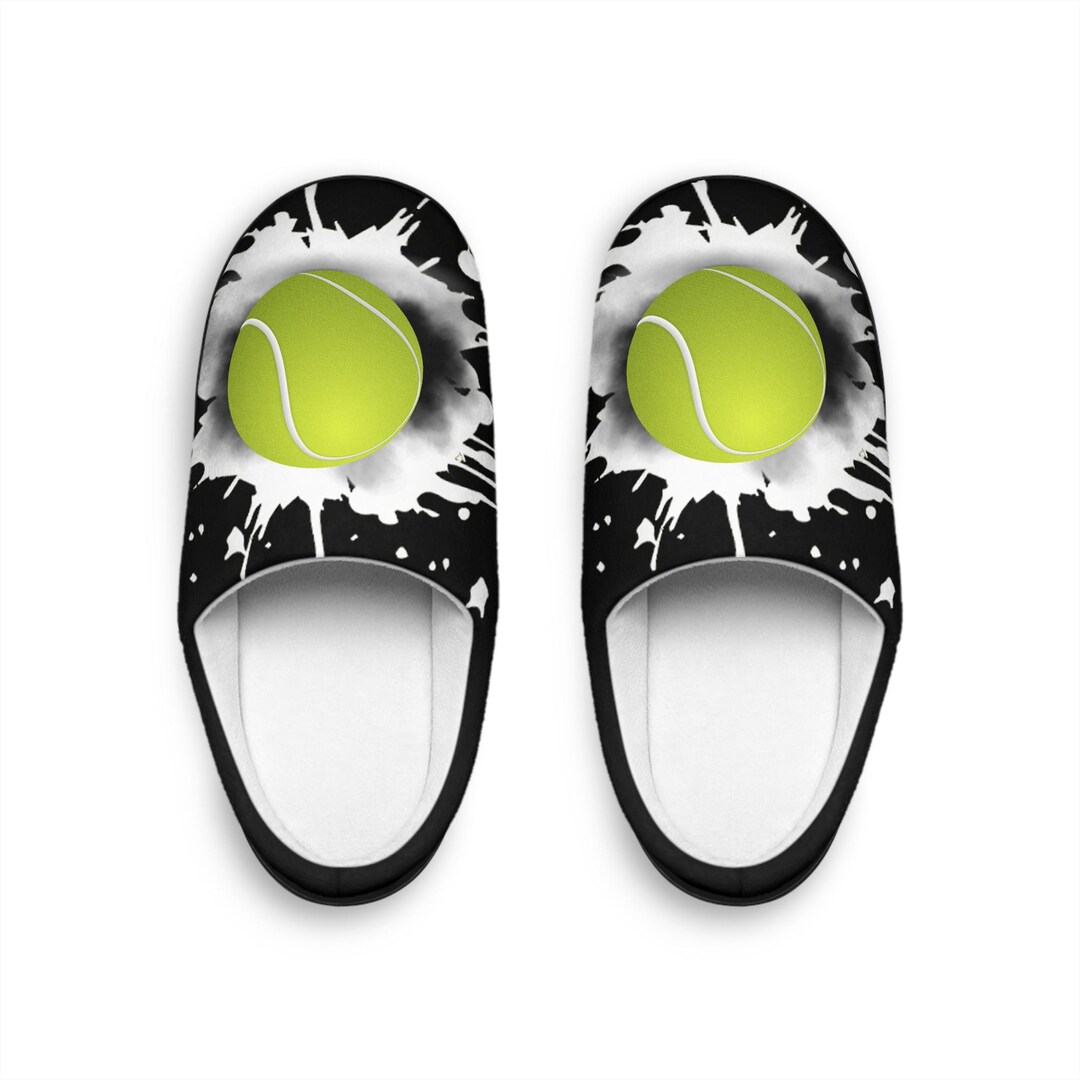 Tennis Slippers, Men's House Shoes, Gift for Him, Cozy Indoor Footwear ...