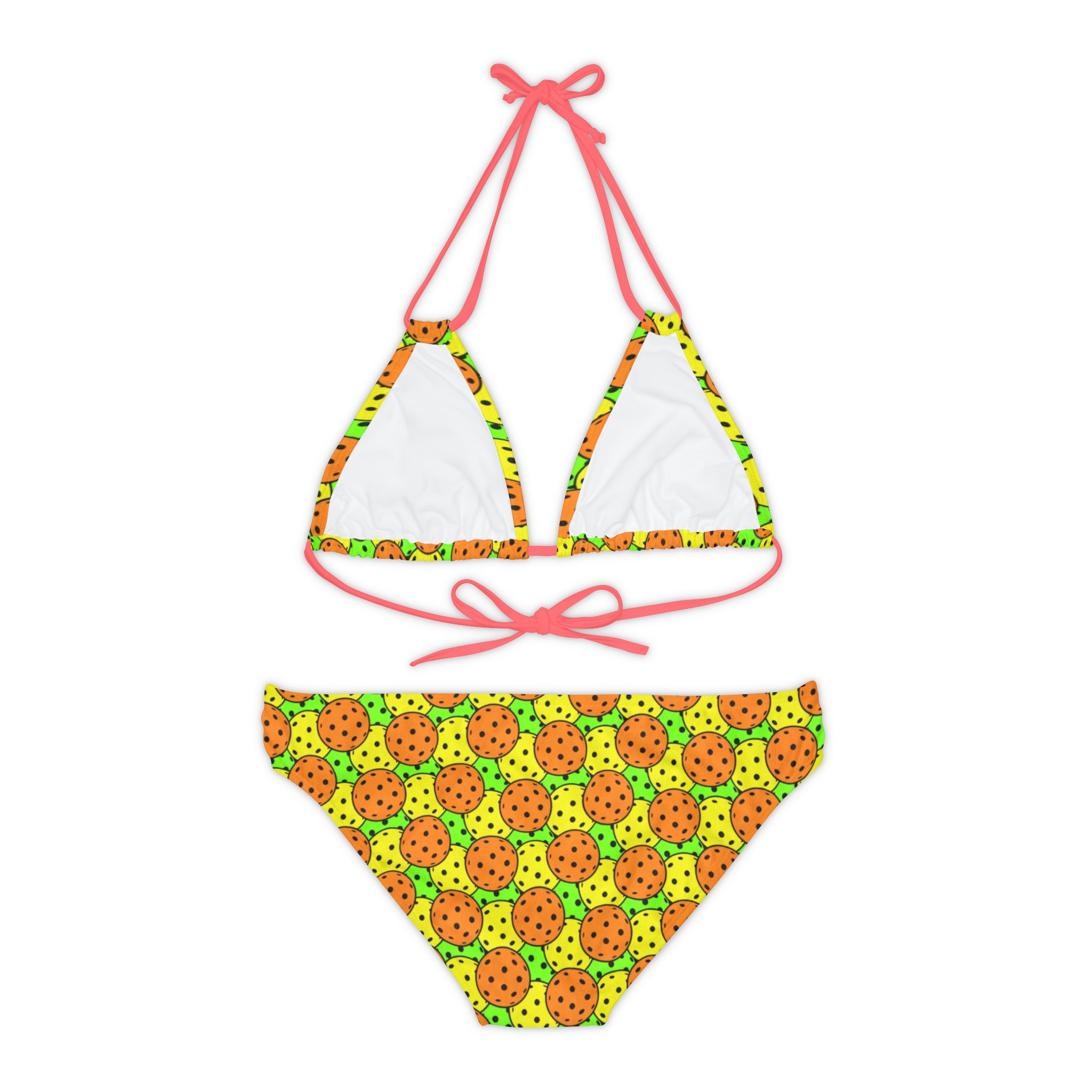 Pickleball Strappy Bikini Set Womens Swimsuit Womens Bathing Etsy