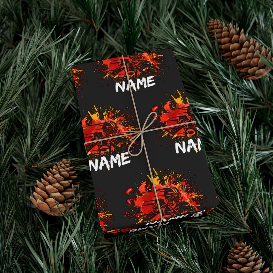 Personalized Football Gift Wrap Papers, Wrapping Paper, Custom Wrapping ...