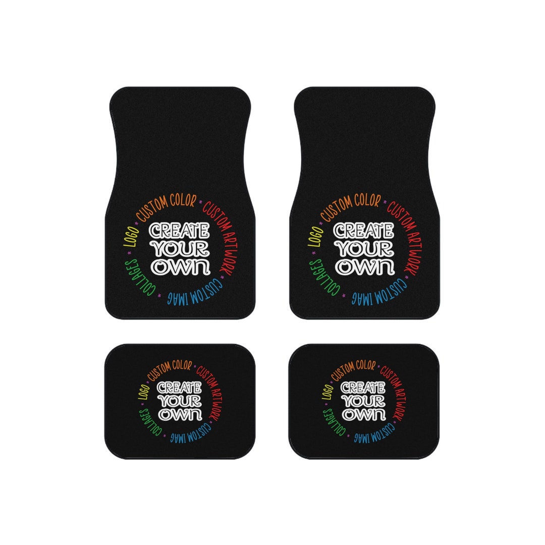 CREATE YOUR OWN Car Mats set of 4, Car Accessories, Car Mats, Custom ...