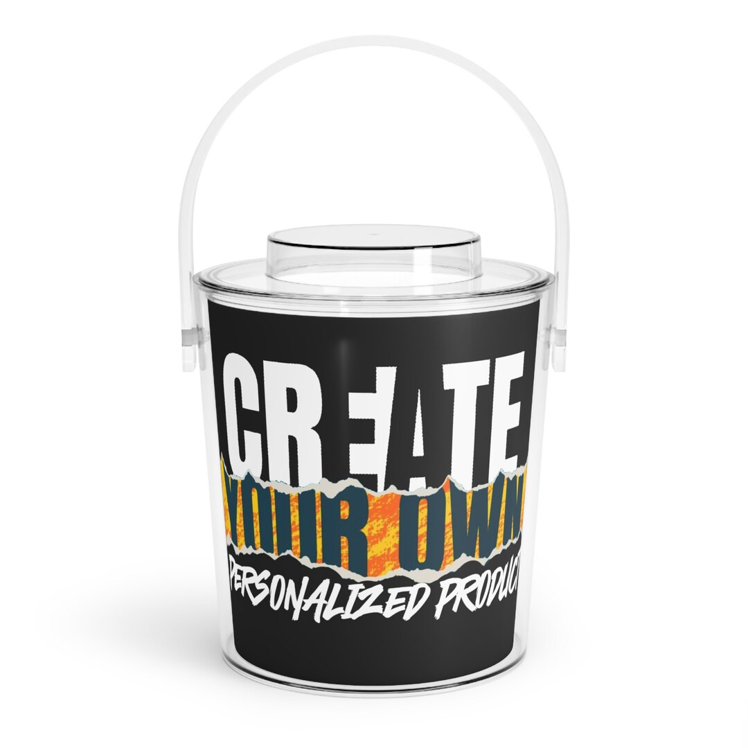 CREATE YOUR OWN Ice Bucket With Tongs, Custom Ice Bucket, Party Gift ...