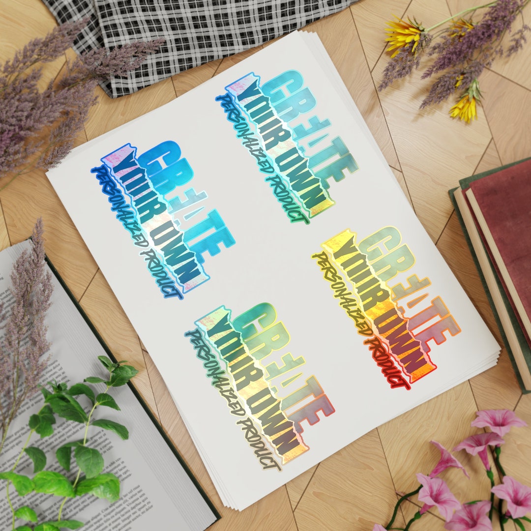 CREATE YOUR OWN Sticker Sheet Bundle, 5 Sheets, 4 Sticker per Sheet ...