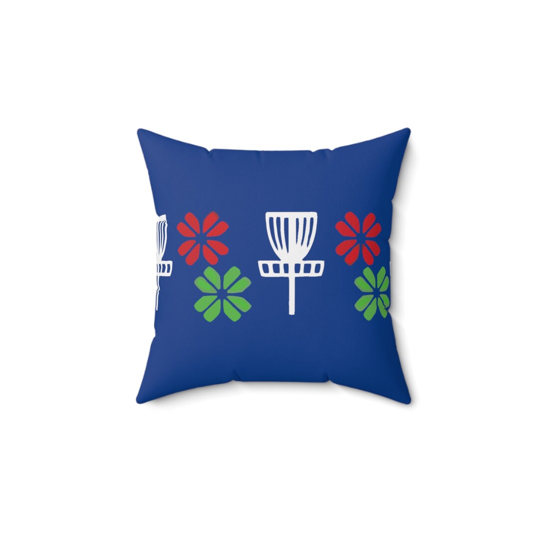 Personalized Disc Golf Pillow Soft Spun Square Pillow Throw - Etsy