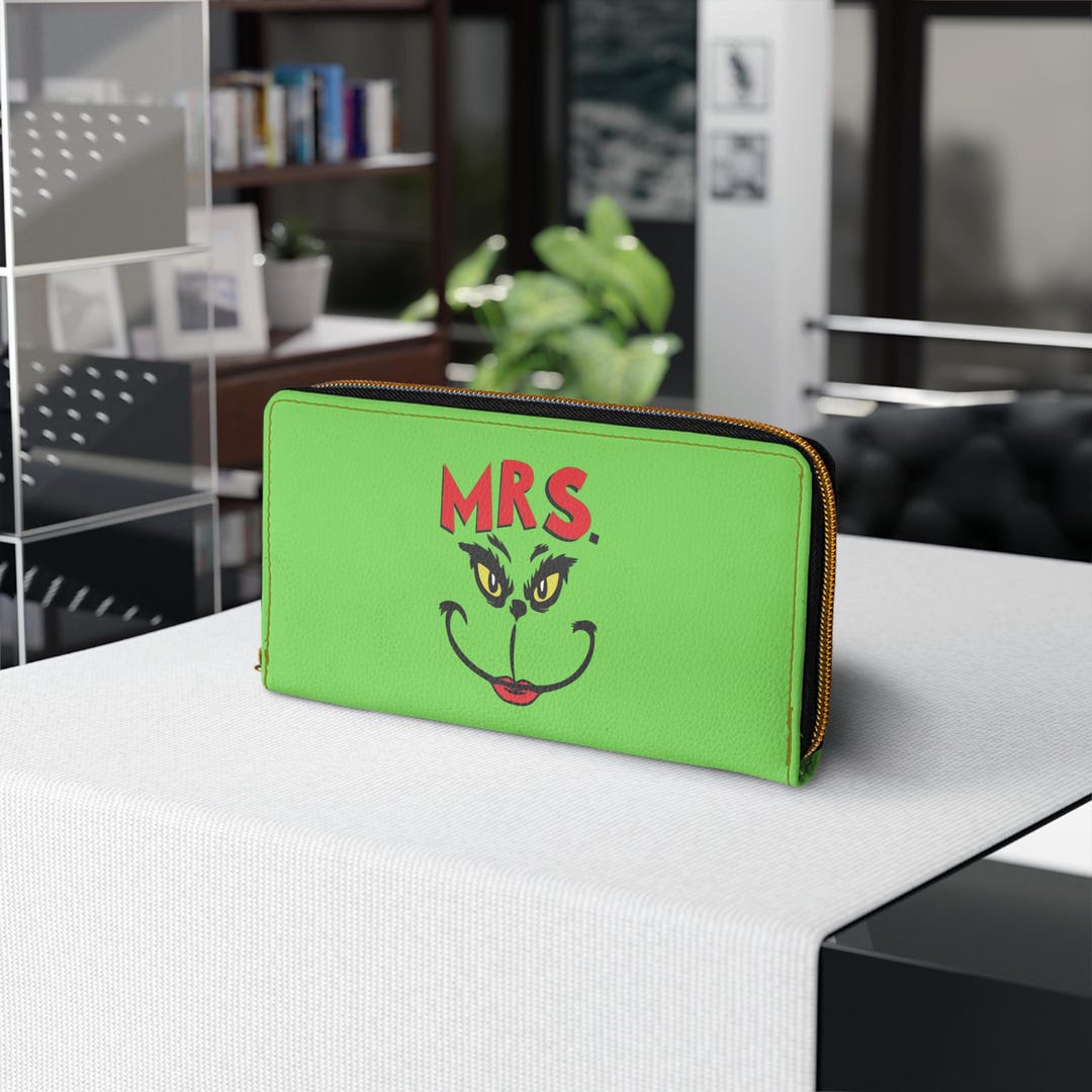 Grinch Zipper Wallet | Merry Grinchmas Coin Purse | Funny Christmas ...