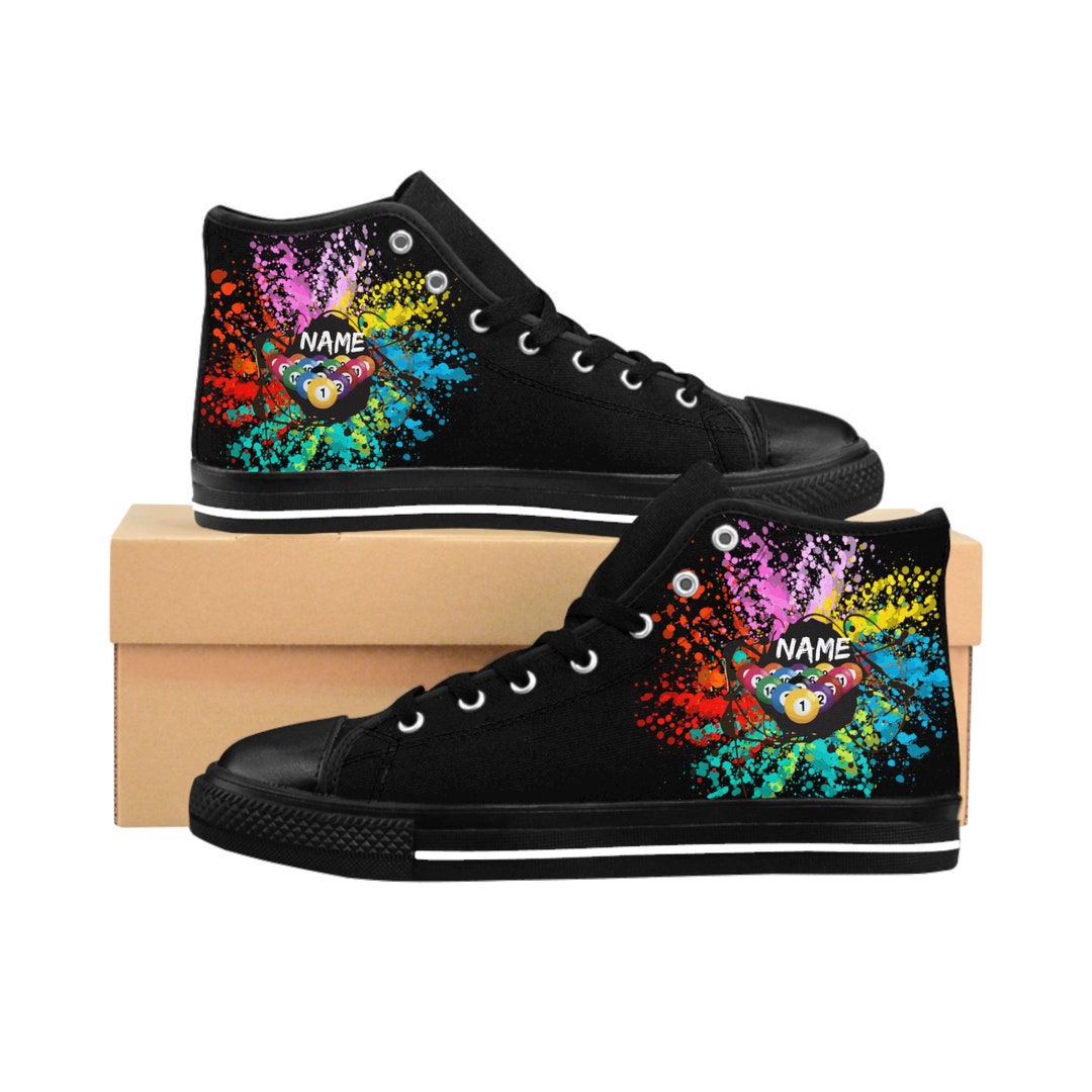 Personalized Billiard Men's Classic Sneakers, Custom Shoes, Mens Shoes ...