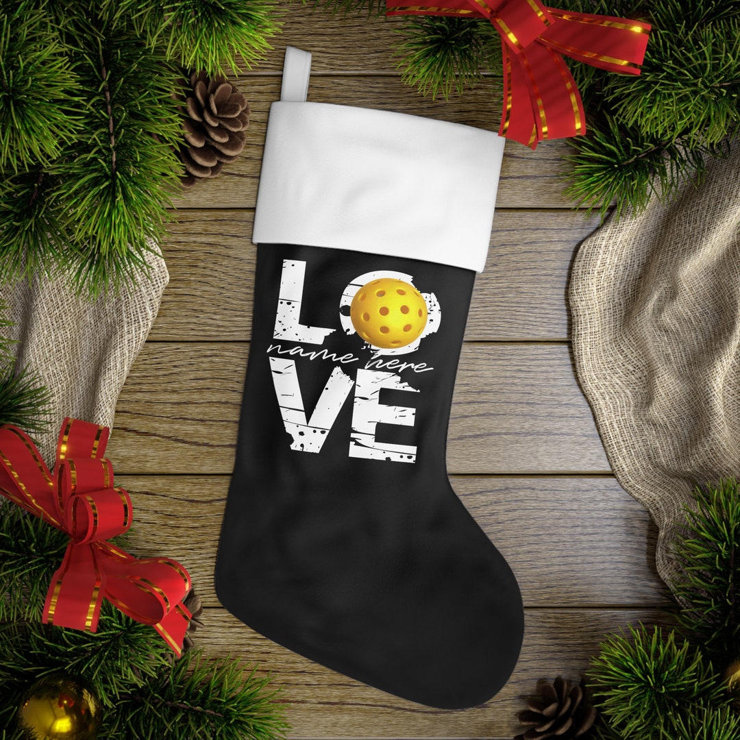 Personalized Pickleball Holiday Stocking Christmas Stocking - Etsy