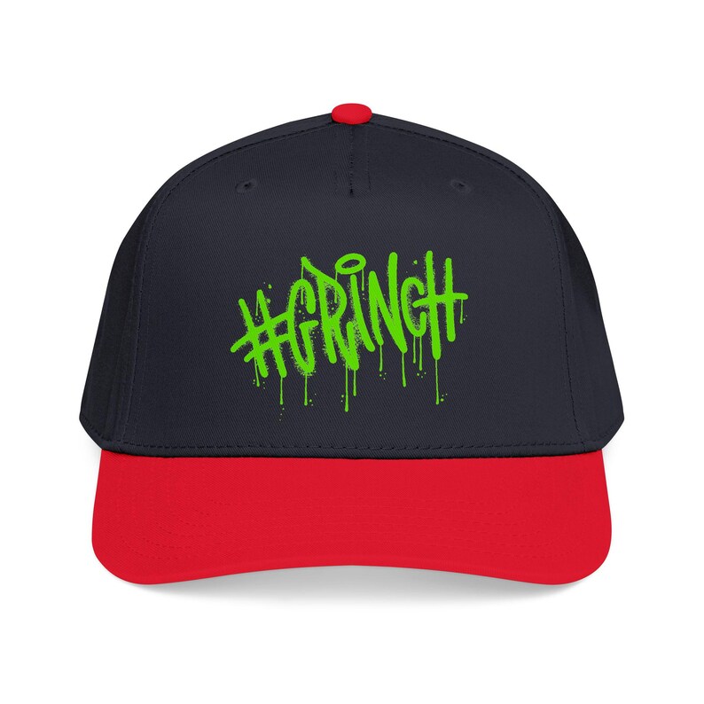 Grinch Baseball Cap | Merry Grinchmas Mid Profile Hat | Funny Christmas ...