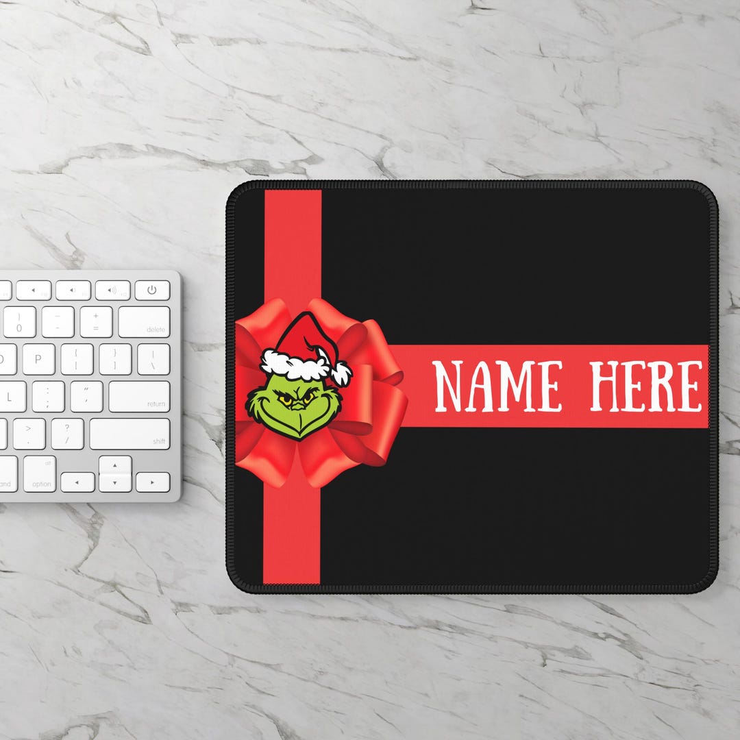 Grinch Gaming Mouse Pad | Merry Grinchmas Desk Mat | Funny Christmas ...