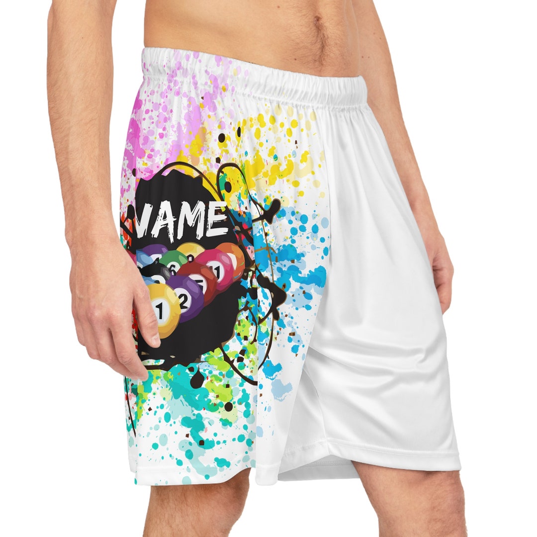 Personalized Billiard Basketball Shorts, Custom Shorts, Mens Short ...
