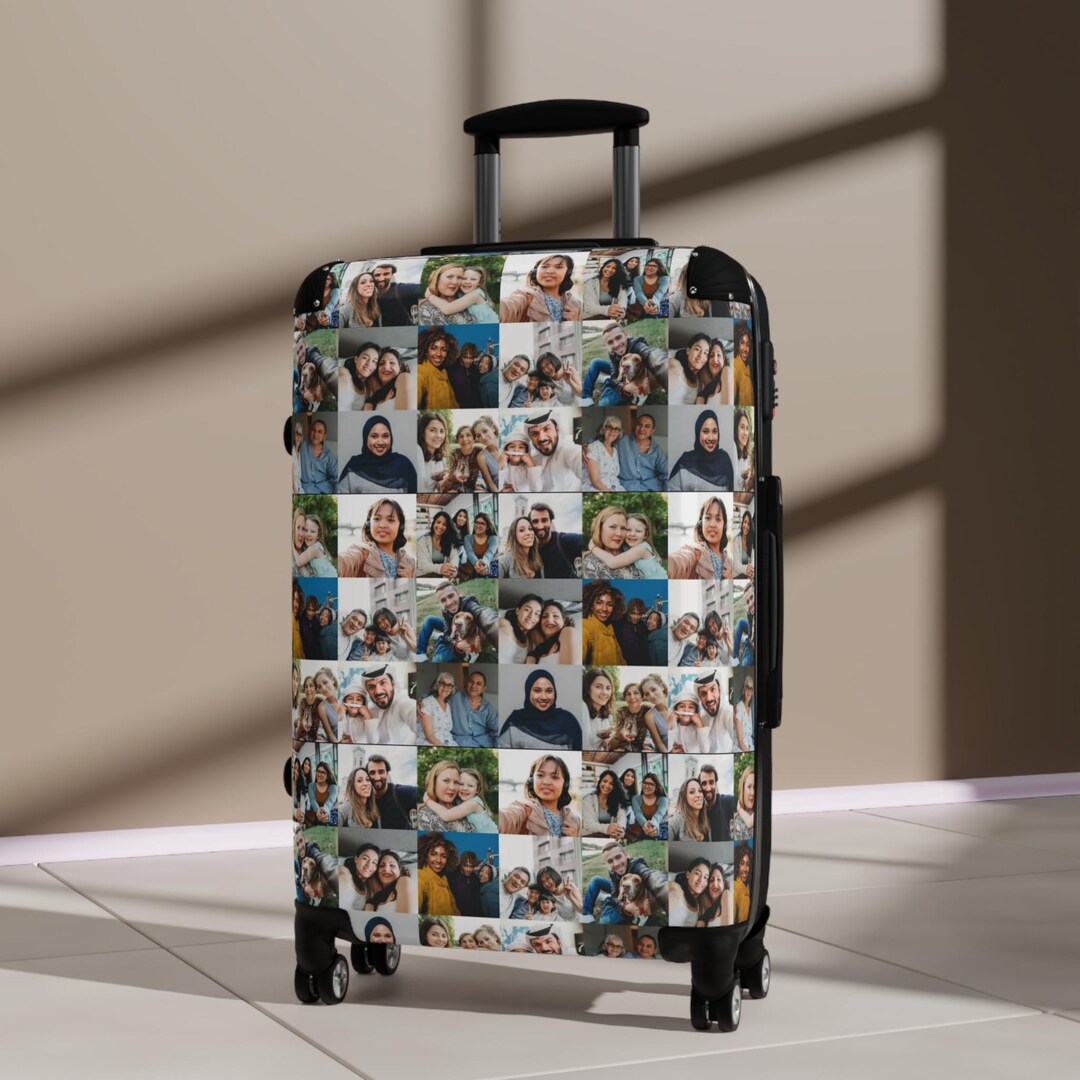Custom Photo Collage Suitcase, Design Your Own Travel Bag, Personalized ...