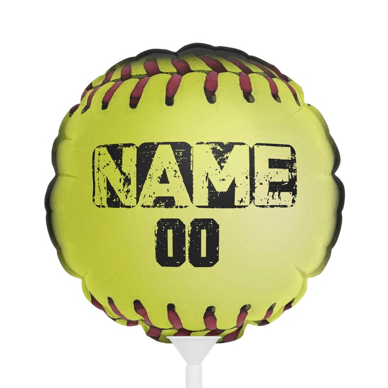 Personalized Softball Balloon, Heart or Round, Party Decor - Etsy