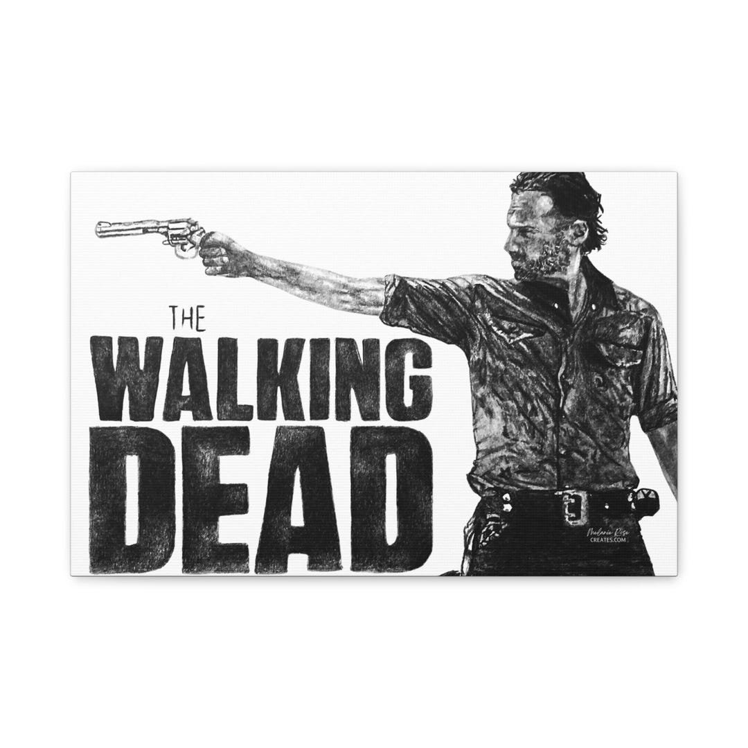 The Walking Dead Fan Art, Matte Canvas Print, TWD Home Decor - Etsy