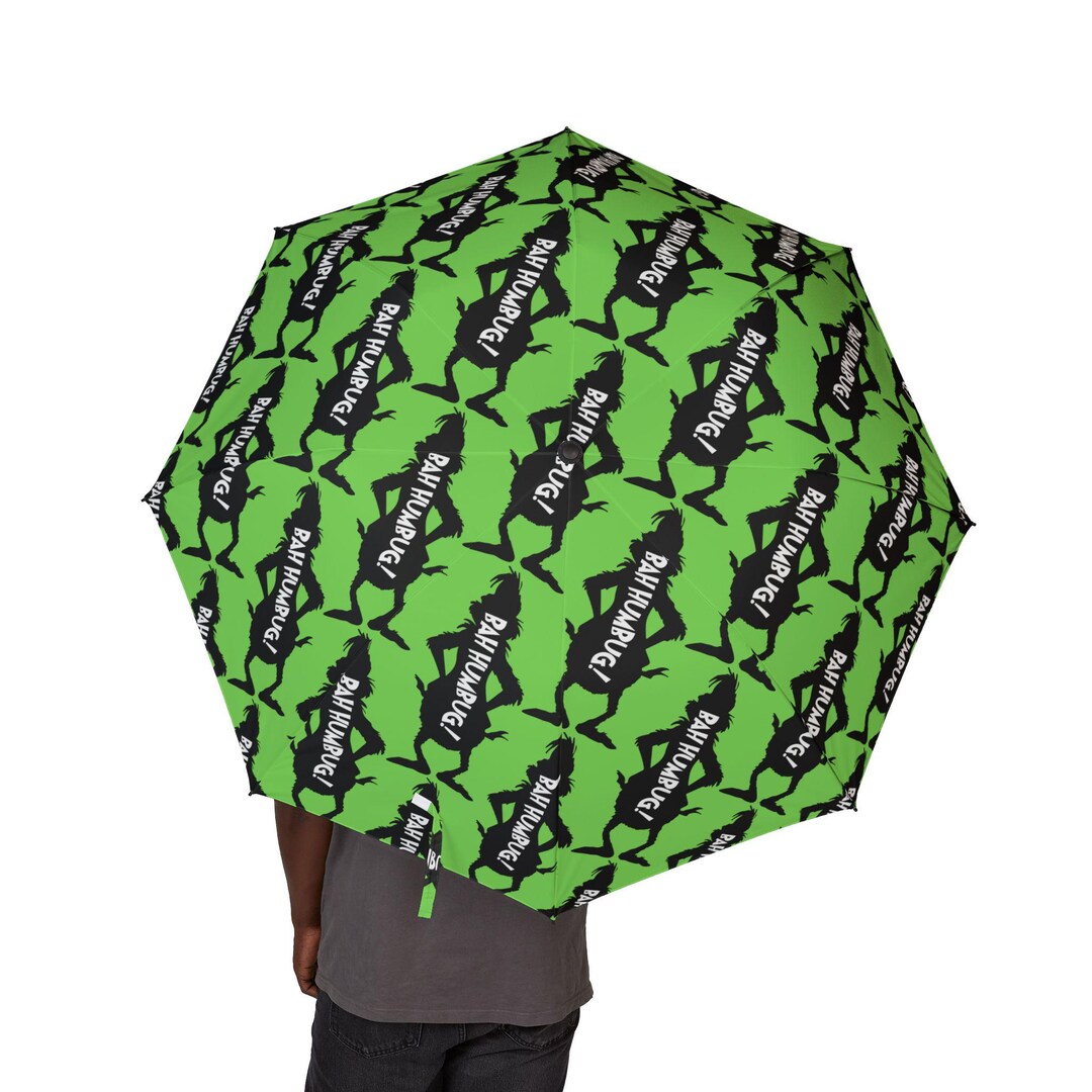 Grinch Umbrella | 'bah Humbug' Christmas Rain Umbrella - Etsy