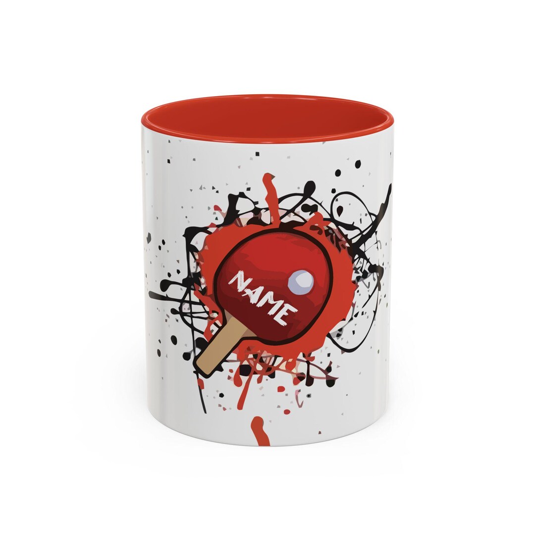 Personalized Ping Pong Accent Coffee Mug, 11oz, Coffee Cup, Ceramic Mug ...