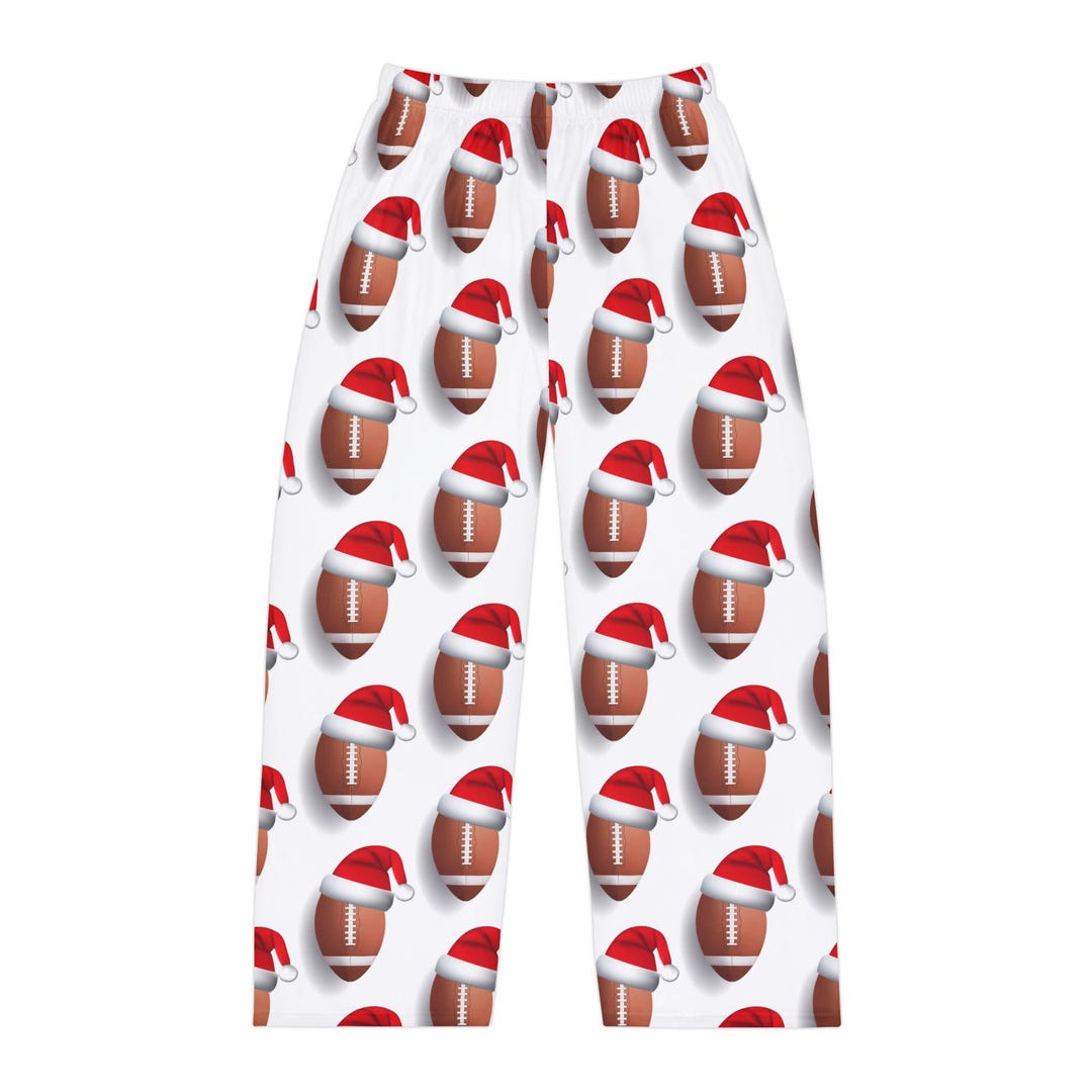 Football Christmas Men's Pajama Pants AOP, Pj Pants, Pajama Pants ...