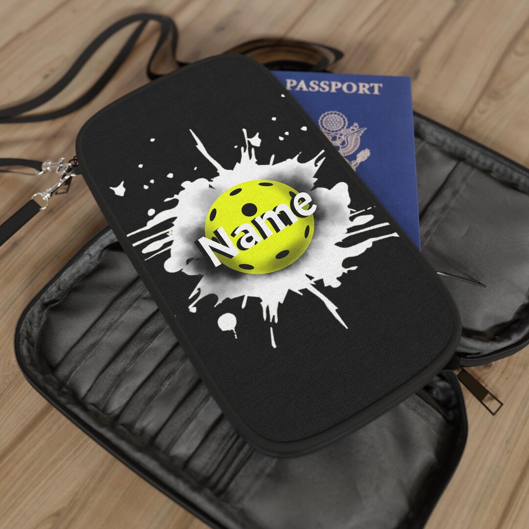 Pickle Ball Passport Wallet, Custom Basketball Travel Organizer, Sports ...