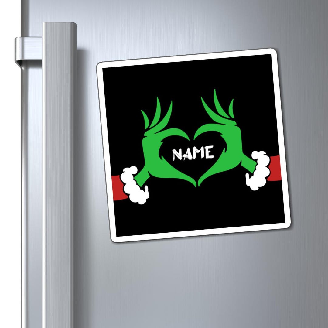 Personalized Grinch Magnets, Custom Magnets, Refrigerator Magnet ...