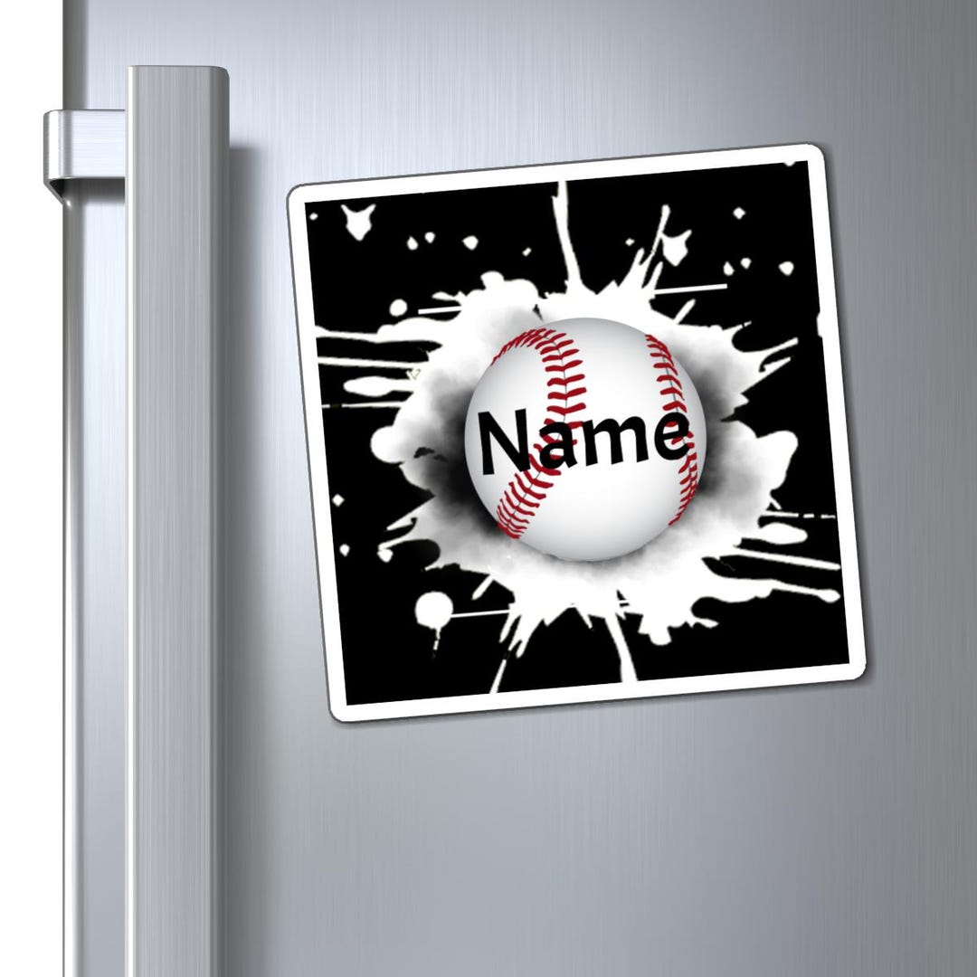 Custom Baseball Magnets, Personalized Fridge Magnet, Sports Team Locker ...