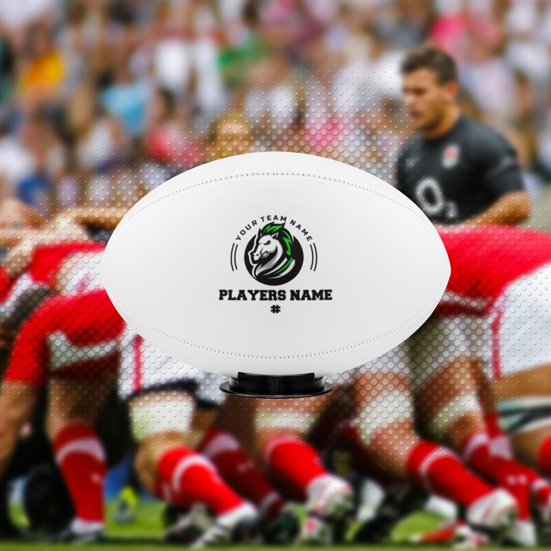 Custom Rugby With Display Stand, Team Gift, Rugby Player, Rugby Gift ...
