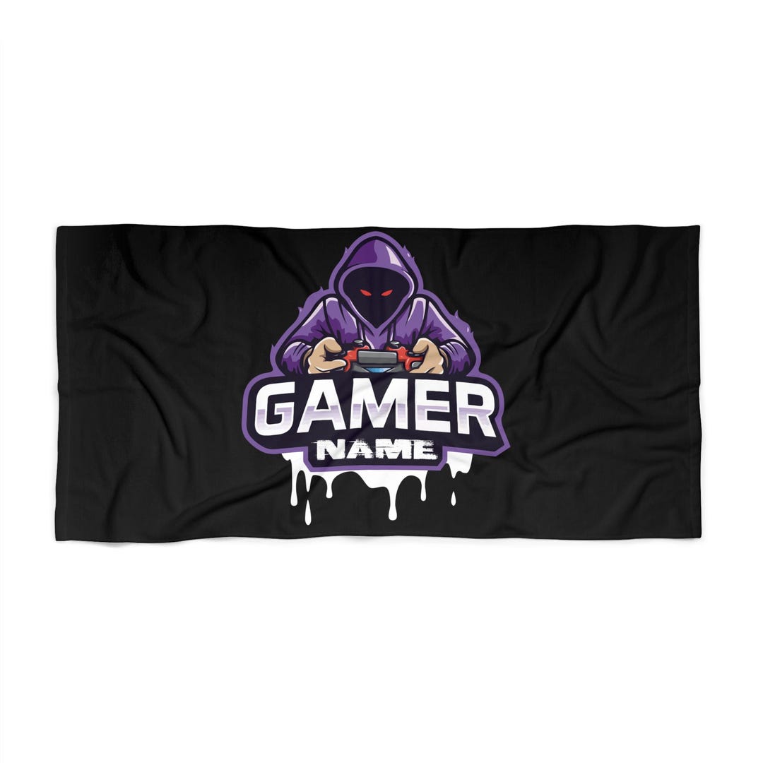 Personalized Gamer Beach Towel, Custom Towel, Summer Towel, Pool Towel ...