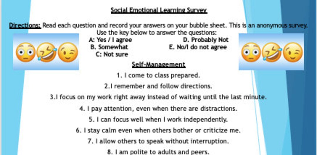 SEL: Social Emotional Learning Survey - PDF Download AND Google Form ...