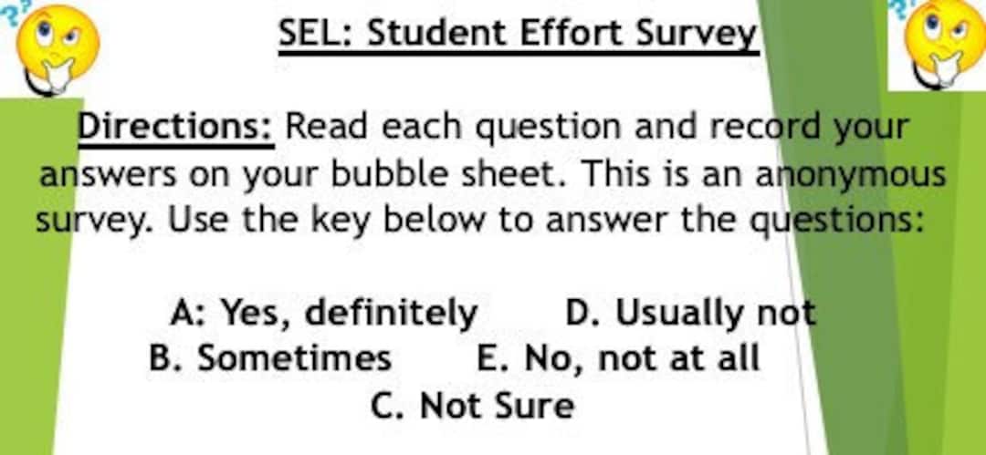 SEL Survey: Student Effort - PDF Download and Google FORM!!! - Etsy