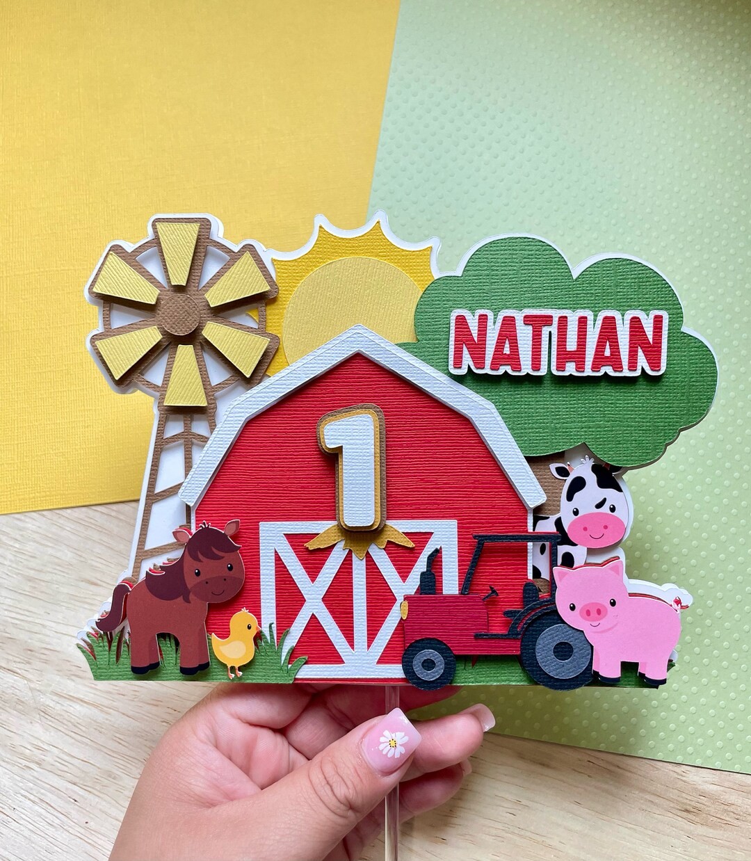 Farm Cake Topper, Barn Cake Topper, Farm Party Decorations - Etsy