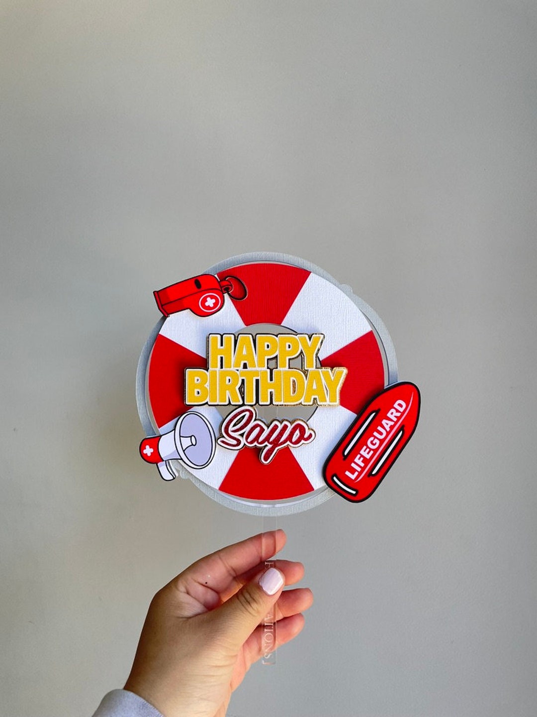 Life Guard Cake Topper, Life Guard Party Decor, Life Guard Custom Party ...