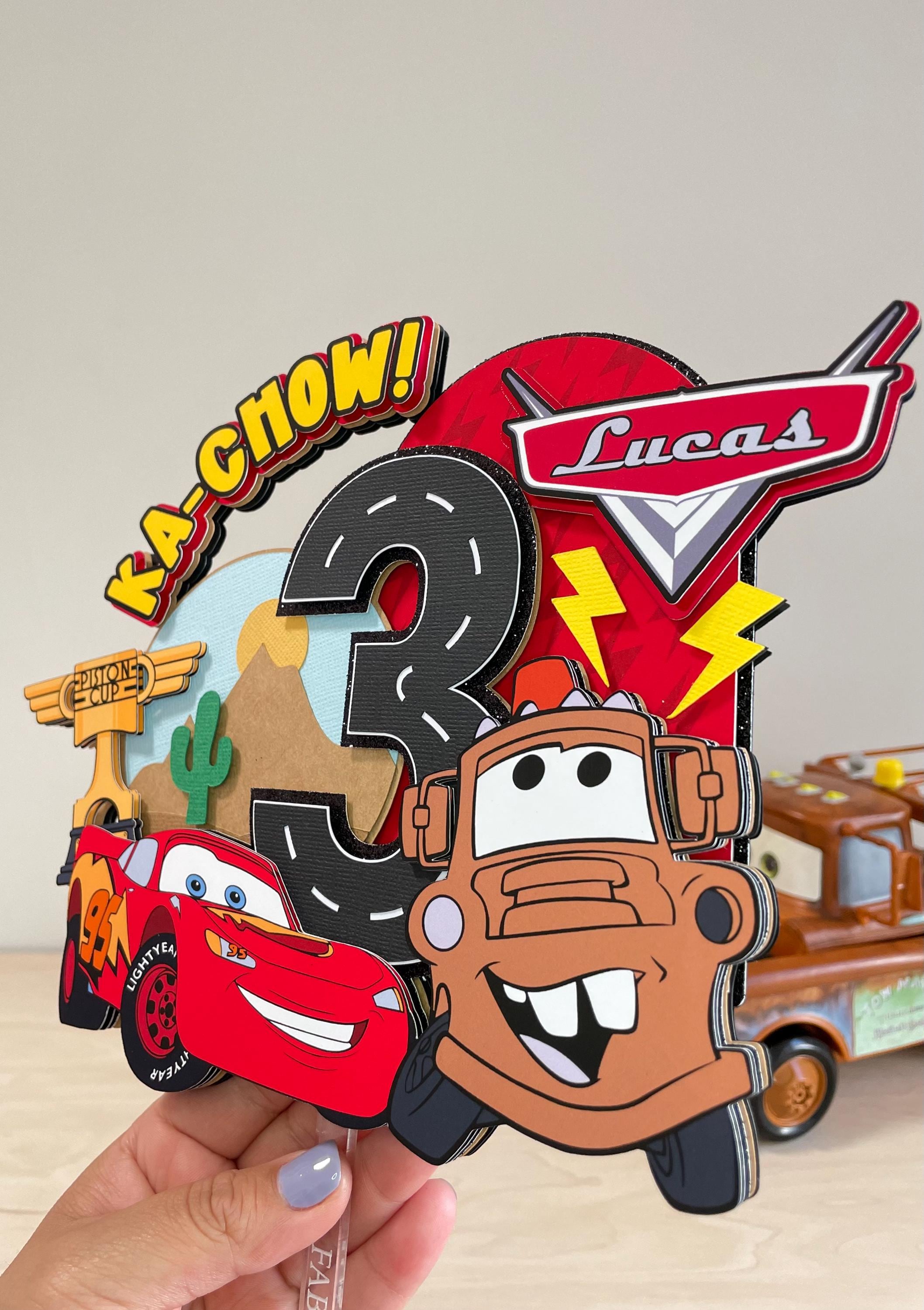 Cars Cake Topper, Custom Mcqueen Cake Topper Decor, Mater Cake Topper ...