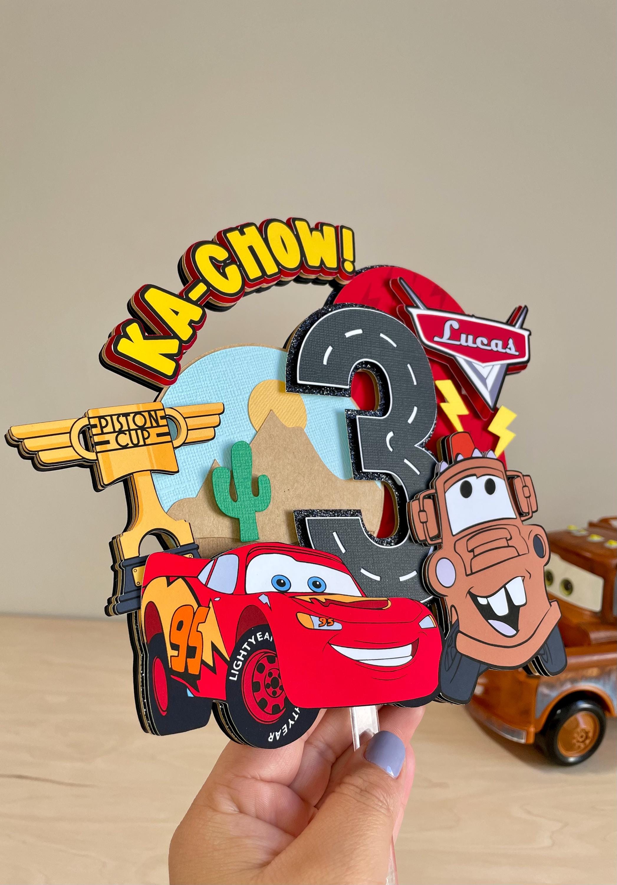 Cars Cake Topper, Custom Mcqueen Cake Topper Decor, Mater Cake Topper ...