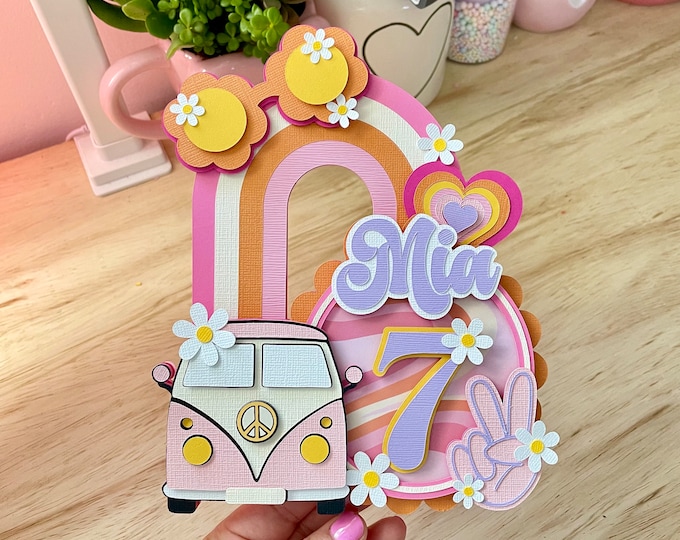 Groovy Cake Topper. Groovy Party Decor, Two Groovy Cake Decor, Groovy ...