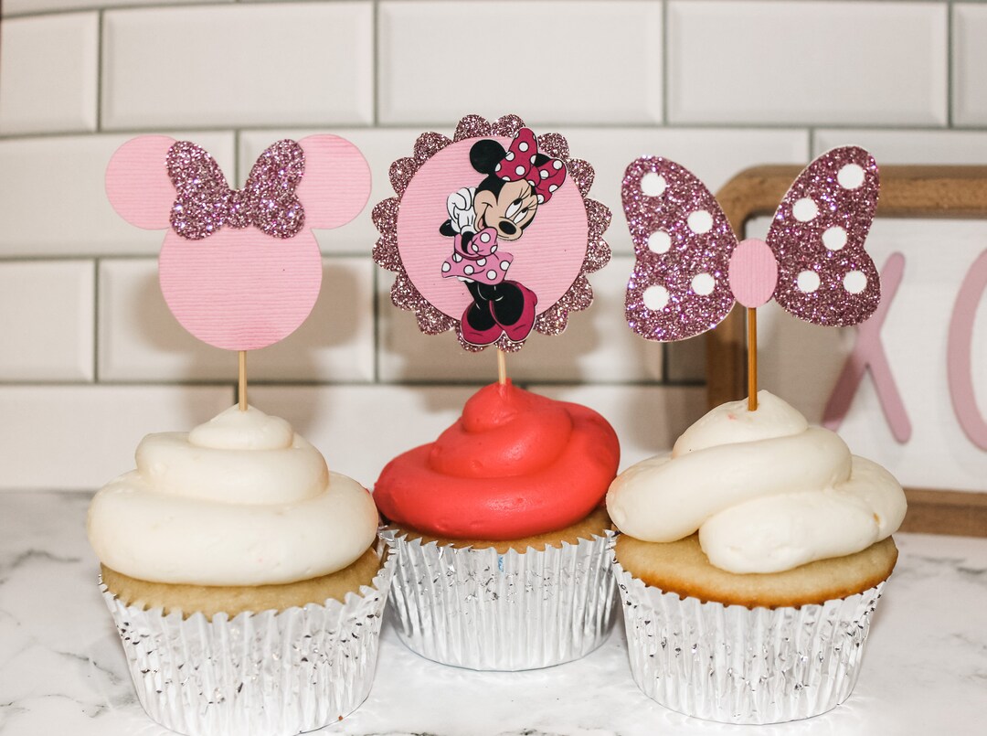 Minnie Mouse Cupcake Toppers - Etsy