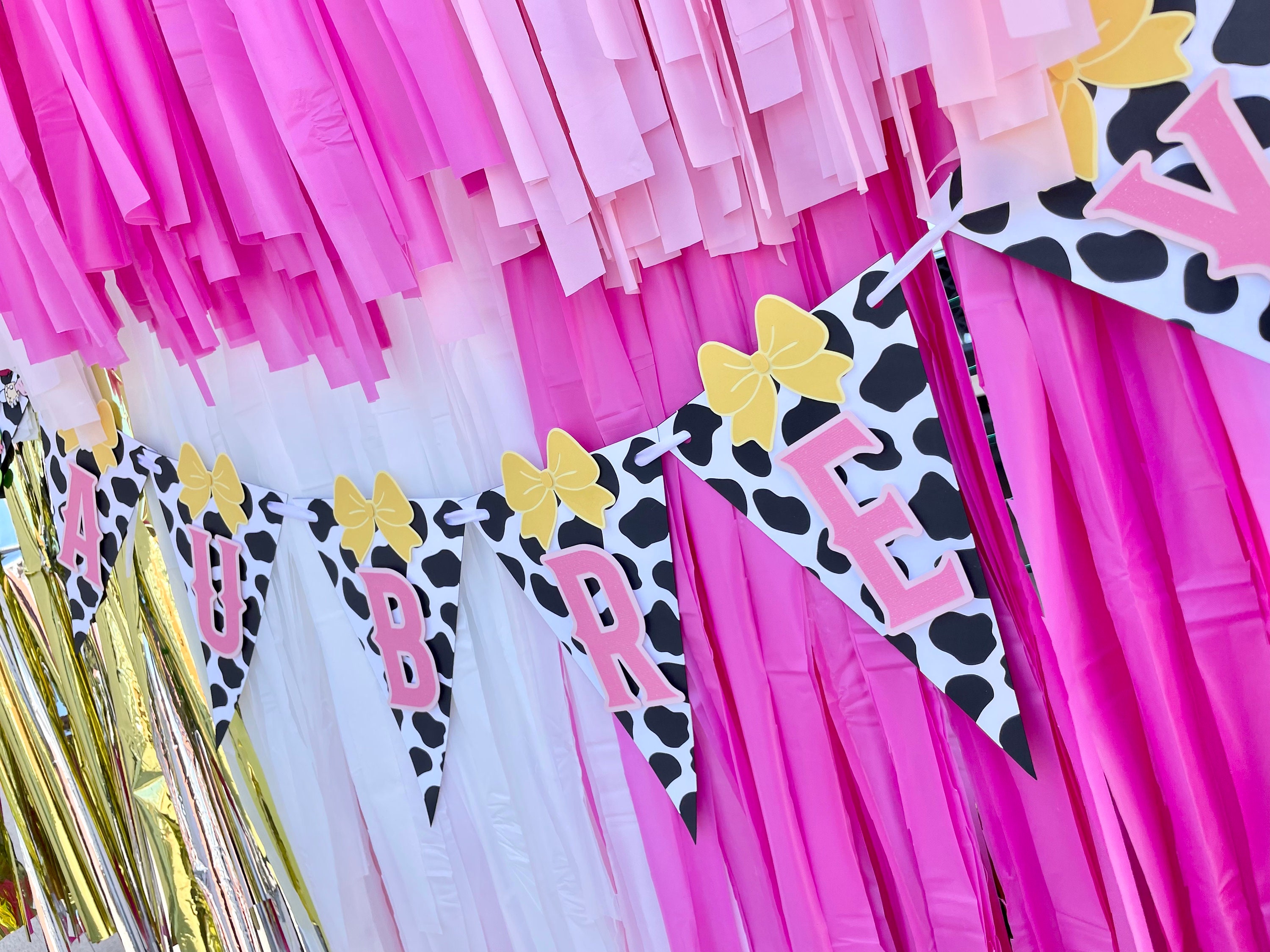 Jessie Cow Girl Name / Birthday Banner - Etsy