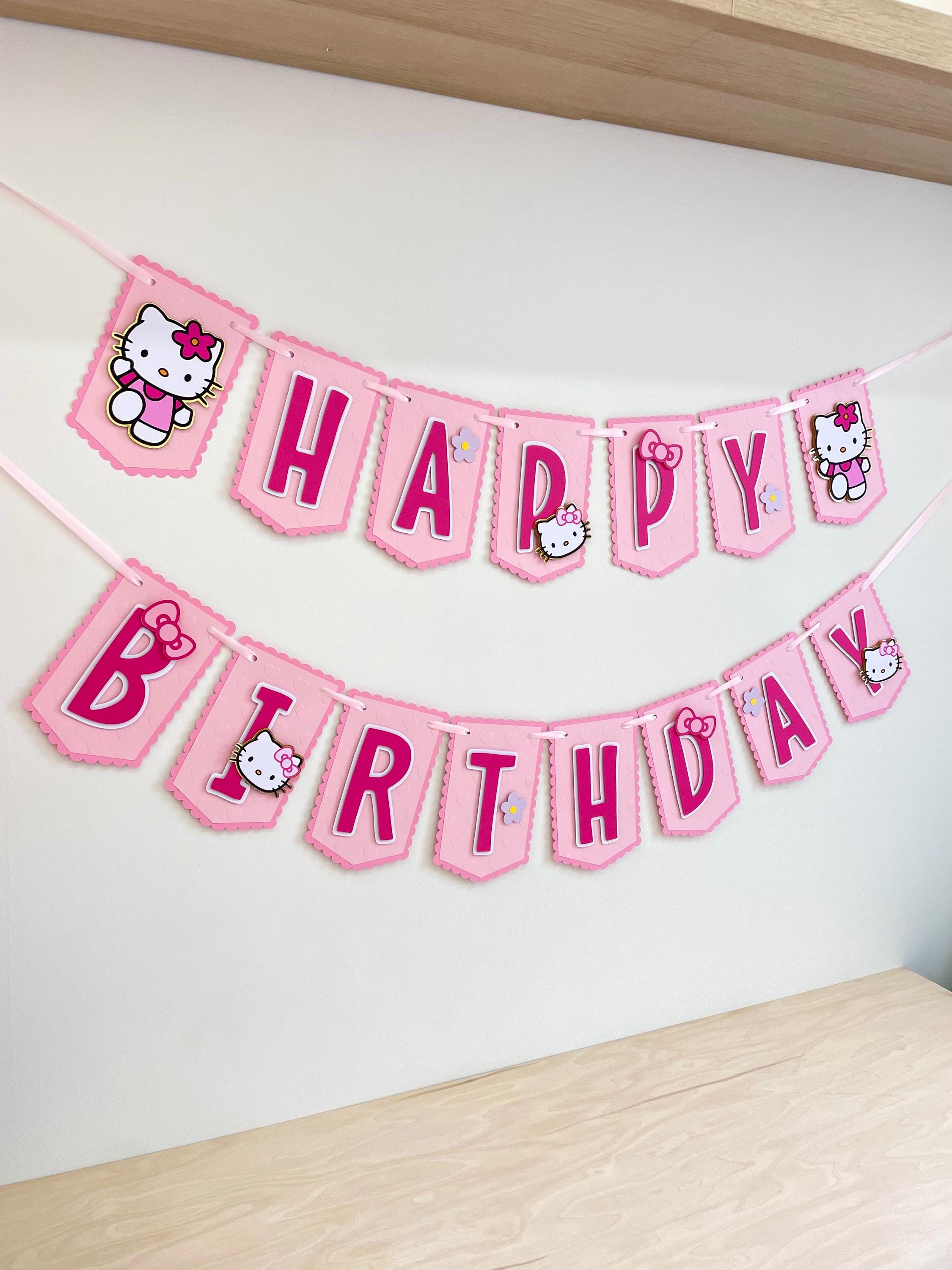 Custom Kitty Birthday Banner, Kitty Birthday Decor - Etsy