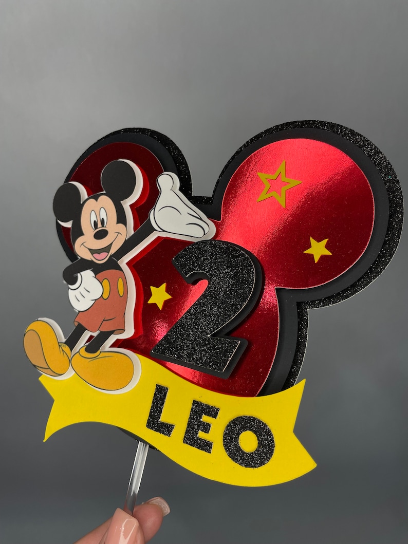 Mickey Mouse Cake Topper - Etsy