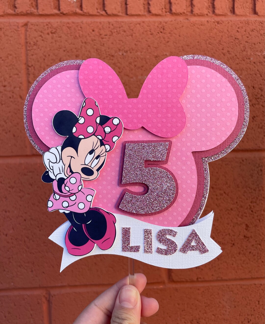 Minnie Inspired Cake Topper - Etsy