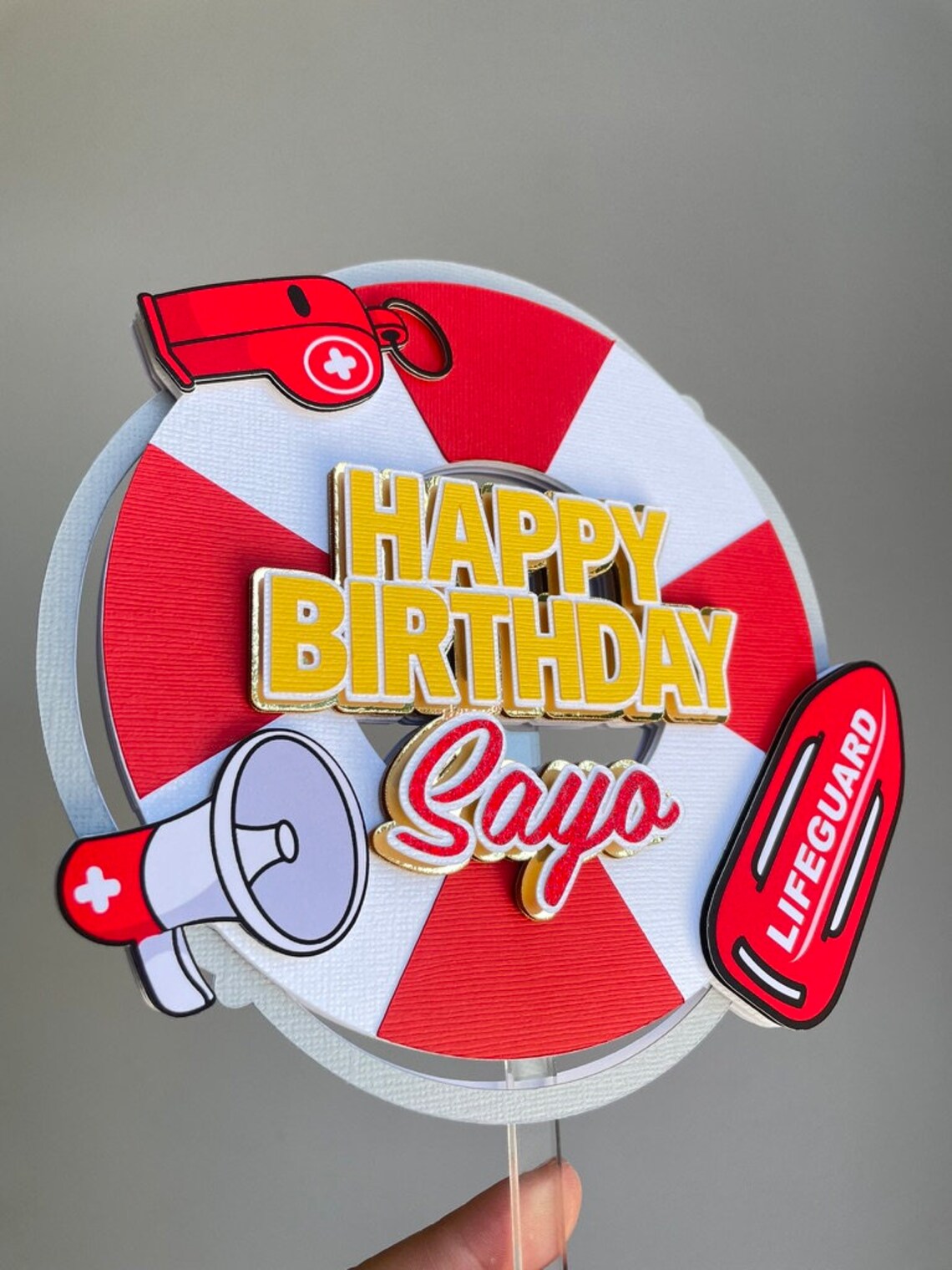 Life Guard Cake Topper, Life Guard Party Decor, Life Guard Custom Party ...
