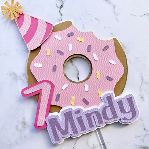Donut Cake Topper Donut Cupcake Toppers Donut Party | Etsy