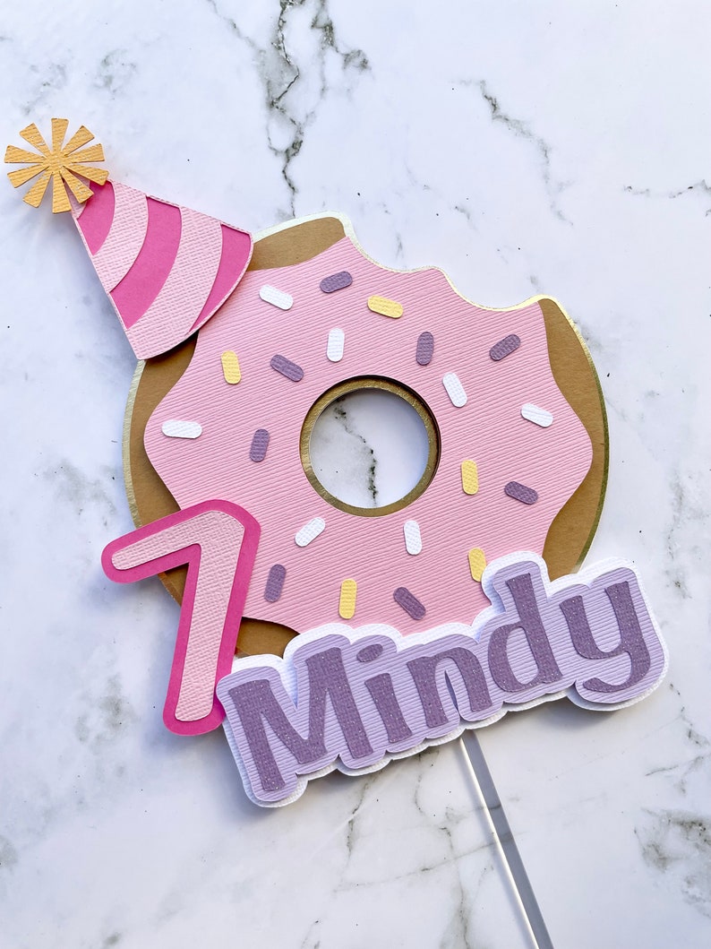 Donut Cake Topper Donut Cupcake Toppers Donut Party | Etsy