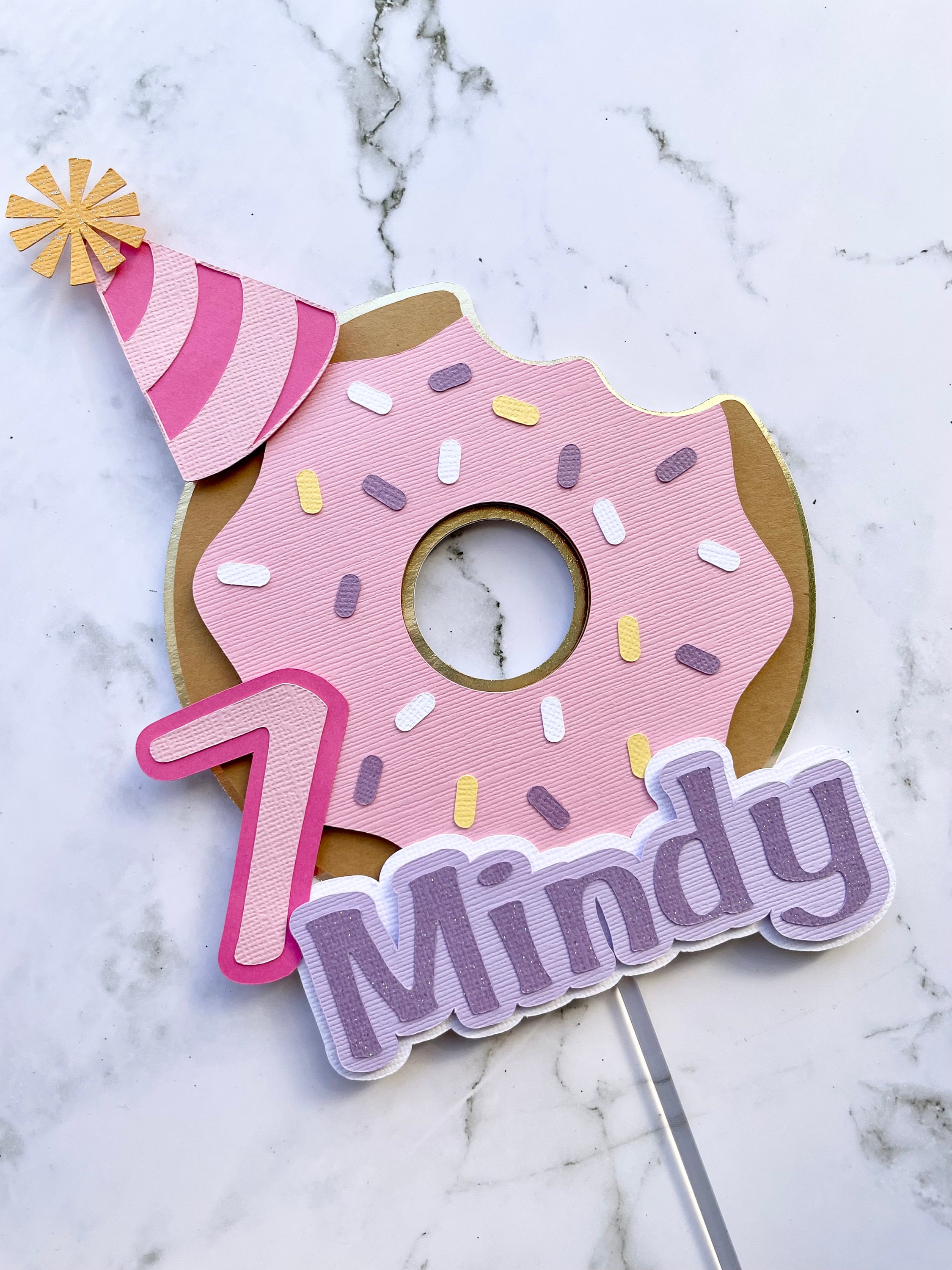 Donut Cake Topper Donut Cupcake Toppers Donut Party | Etsy