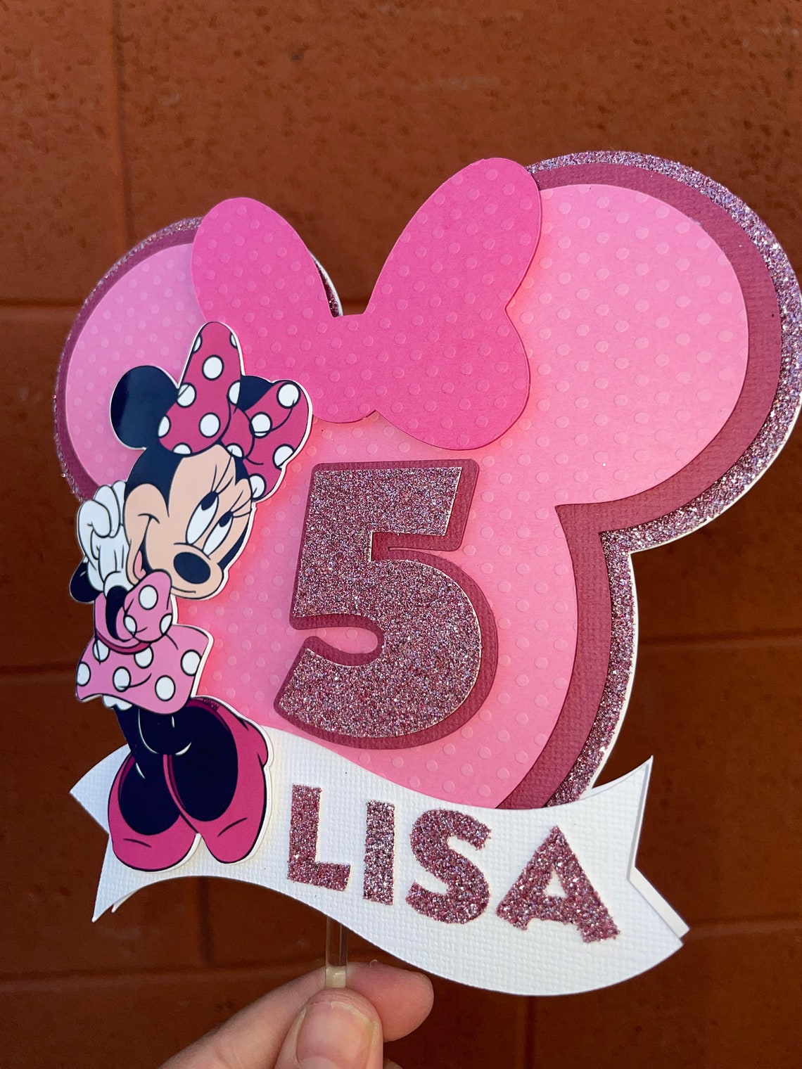 Minnie Inspired Cake Topper | Etsy