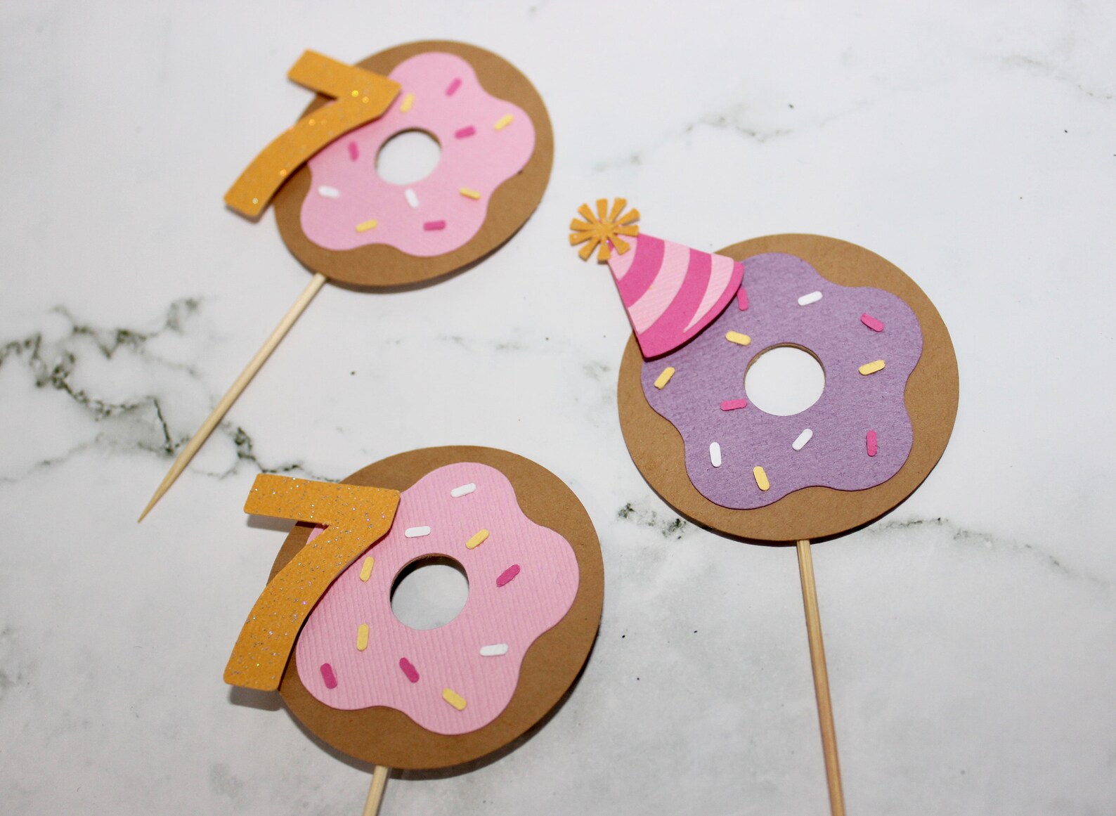 Donut Cake Topper Donut Cupcake Toppers Donut Party | Etsy
