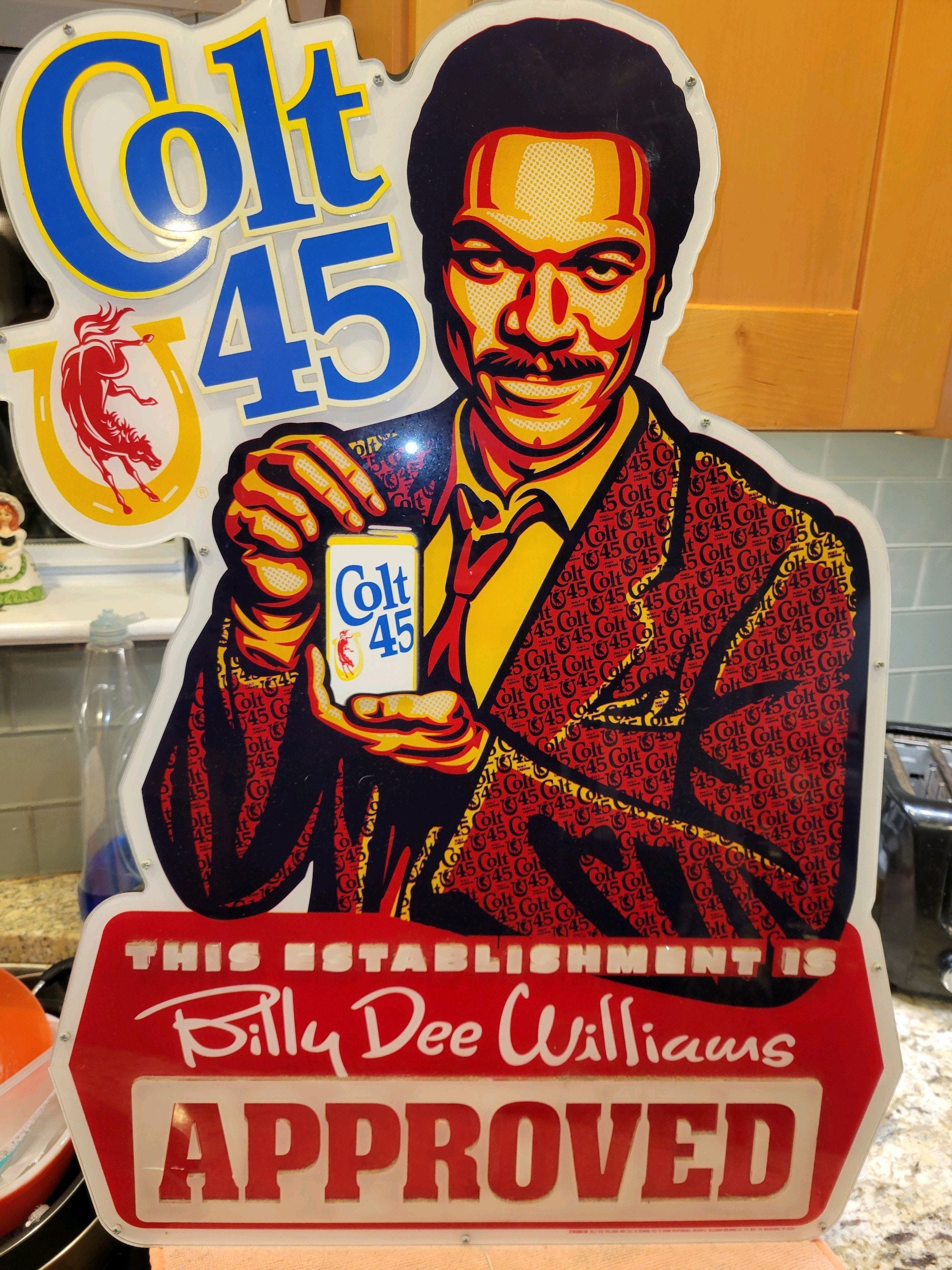 Billy Dee Williams Colt 45 Neon Sign