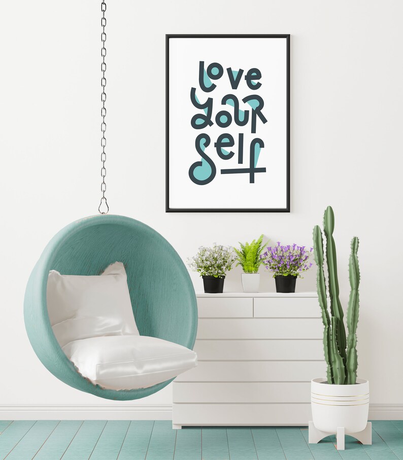Love Yourself Digital Printable Wall Decor Poster Wall Art - Etsy
