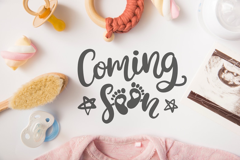 Coming Soon Black Baby Footprint SVG PNG Eps Dxf Jpg - Etsy Canada