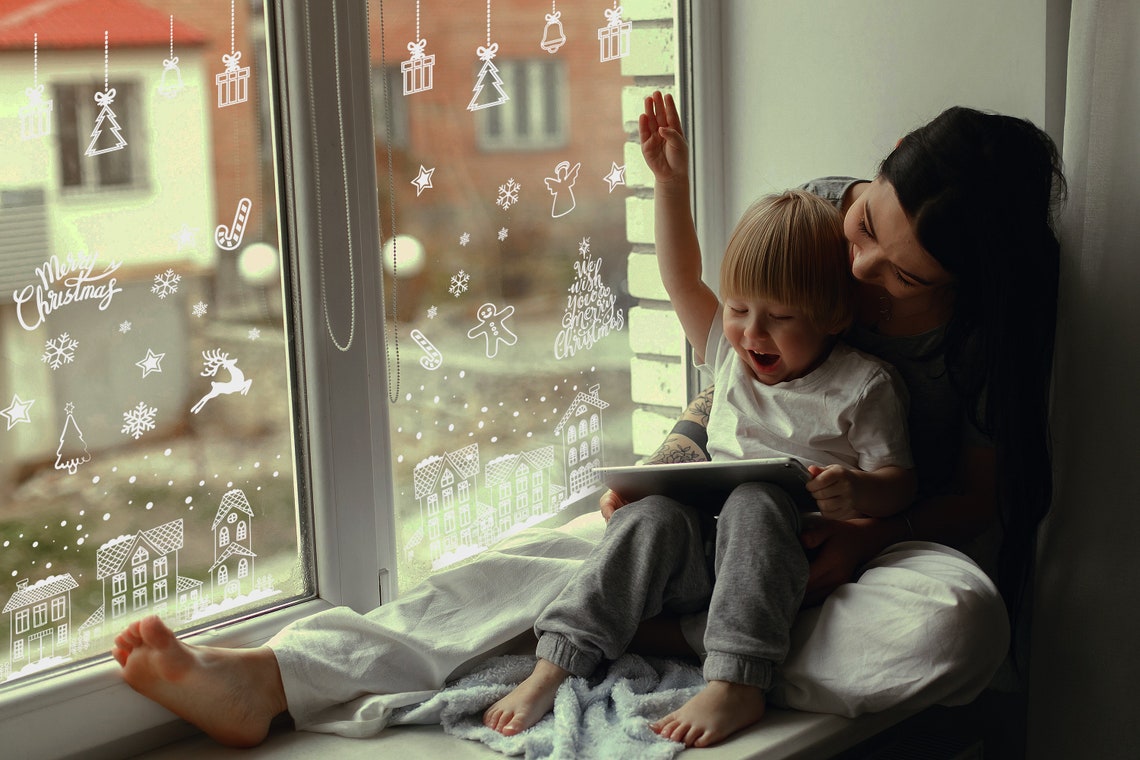 Printable A4 Size Christmas Window Decorations Bundle With Christmas ...