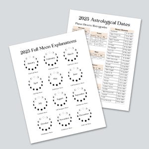 Moon Planner 2025 and Astrology Journal / Digital Ebook - Etsy
