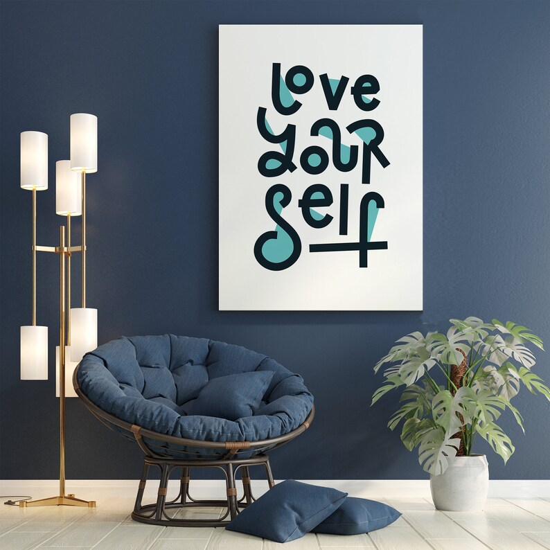 Love Yourself Digital Printable, Wall Decor, Poster, Wall Art, Instant ...