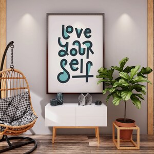 Love Yourself Digital Printable, Wall Decor, Poster, Wall Art, Instant ...