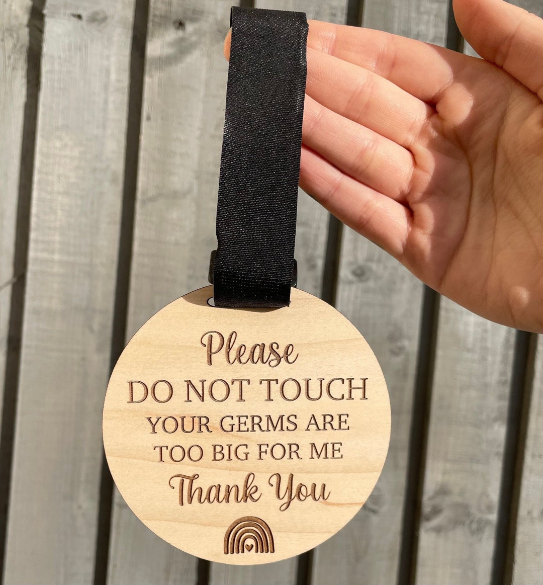 Please Do Not Touch Pram Tag With Rainbow, Germ Tag, Baby Arrival, New ...